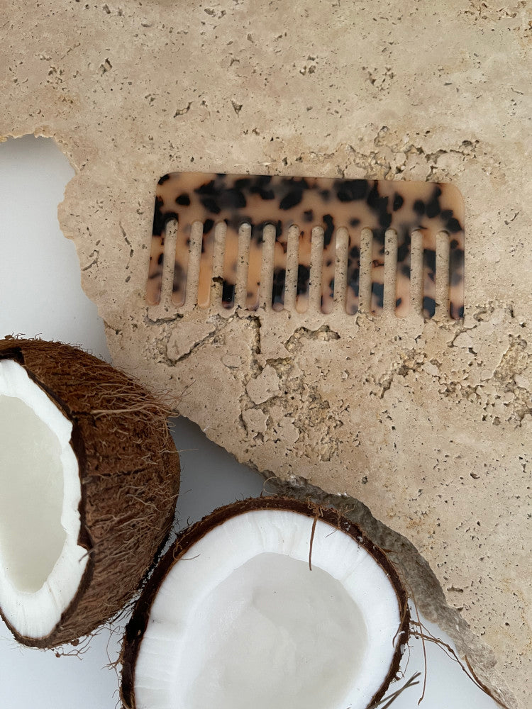 Acetate Hair Comb - Rectangle - Leopard – Nakoa The Label