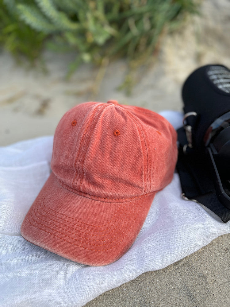 Vintage Washed Cap - 100% Cotton - Byron Bay - Burnt Orange – Nakoa The ...