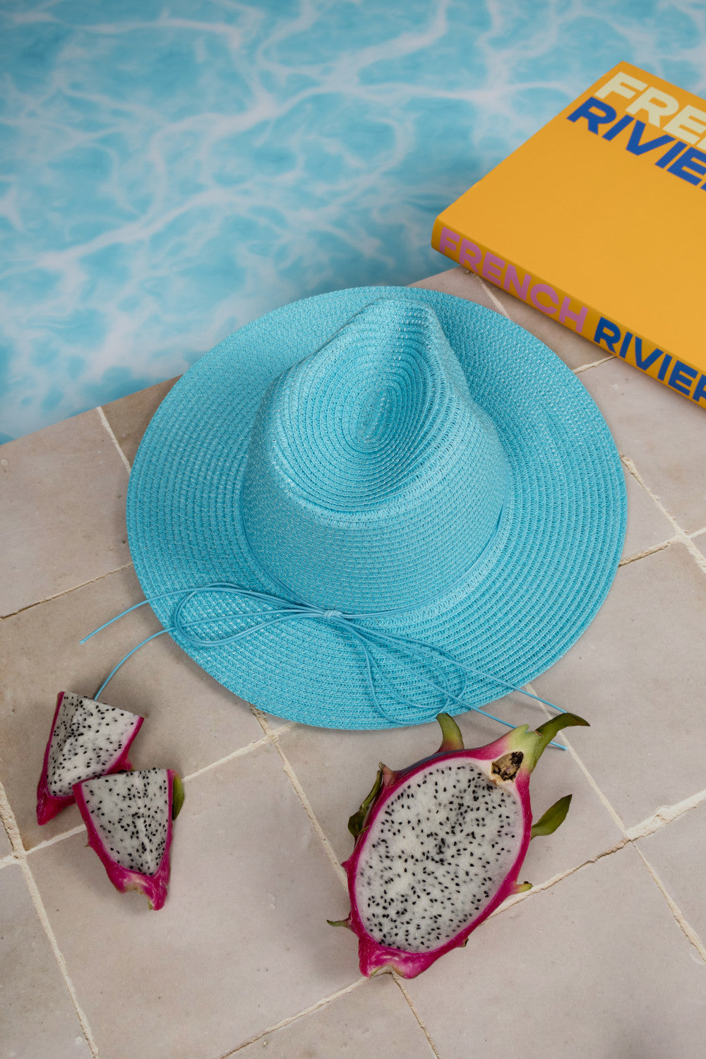 Fedora Sun Hat - French Riviera - Light Blue – Nakoa The Label